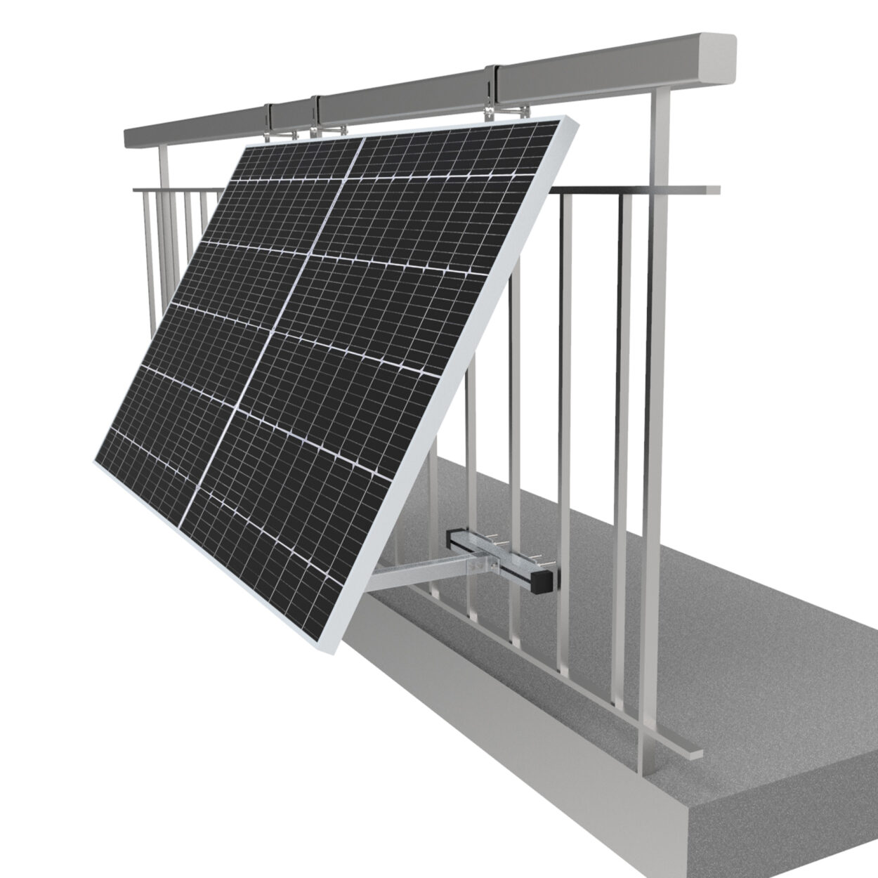 NuaSol – Balkongelände-Halterung eckig für ein Solarmodul - NUASOL ...