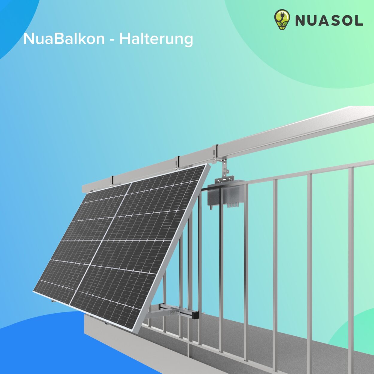 NuaFix – Balkongelände-Halterung eckig für 2 Solarmodule - NUASOL ...